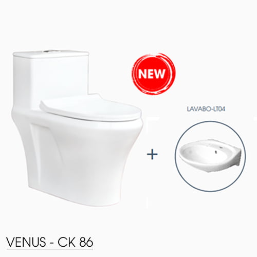 Combo Bồn cầu 1 khối Thiên Thanh VENUS – CK86 - Thiết bị vệ sinh Cần Thơ